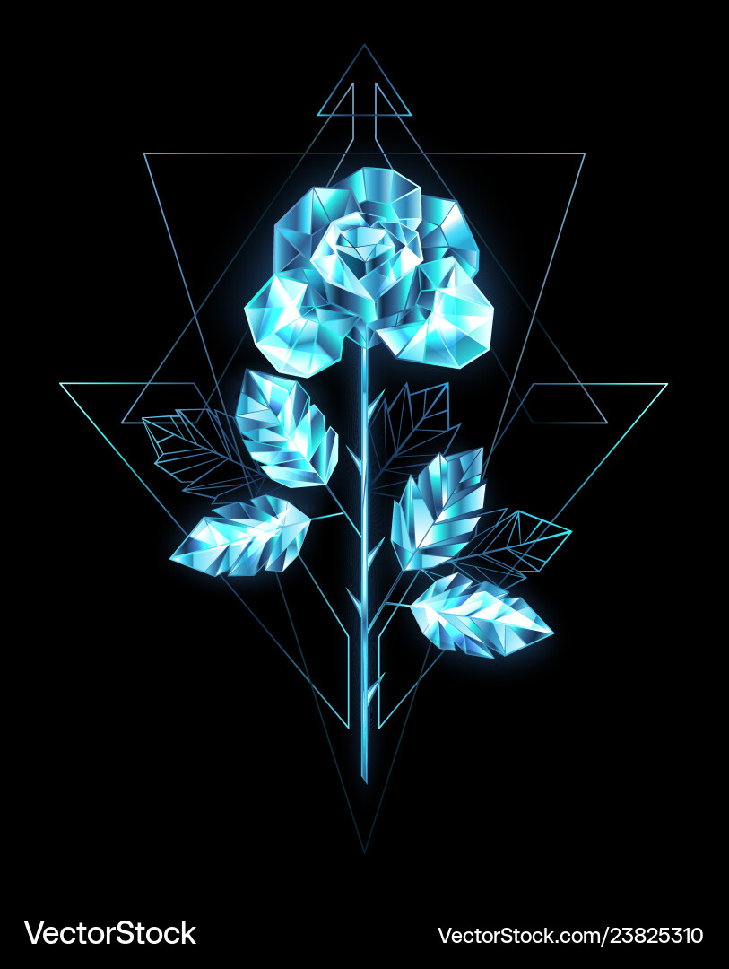 Ice rose Royalty Free Vector Image - VectorStock