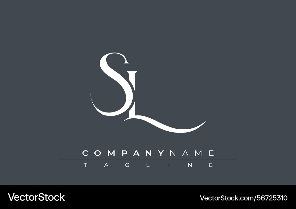 Initial sl logo design Royalty Free Vector Image