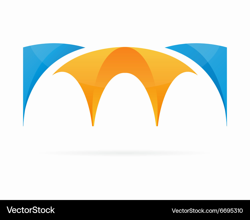 Modern Bridge Symbol Royalty Free Vector Image