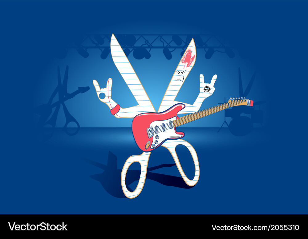 Rock paper scissors concept Royalty Free Vector Image