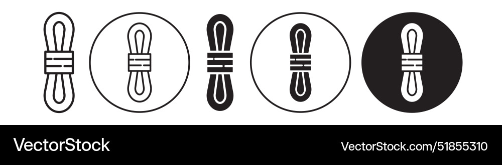 Rope icon set collection for web Royalty Free Vector Image