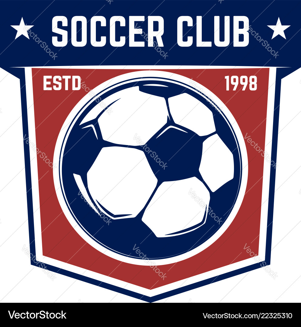 Soccer football emblems design element for logo Vector Image