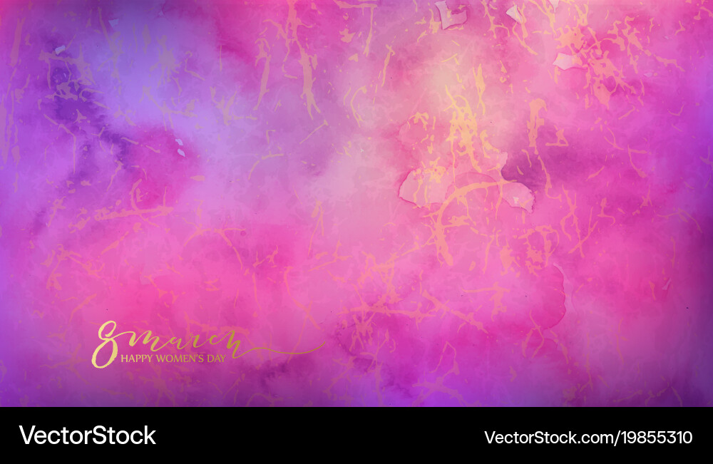 Watercolor pink and violet marble background Vector Image