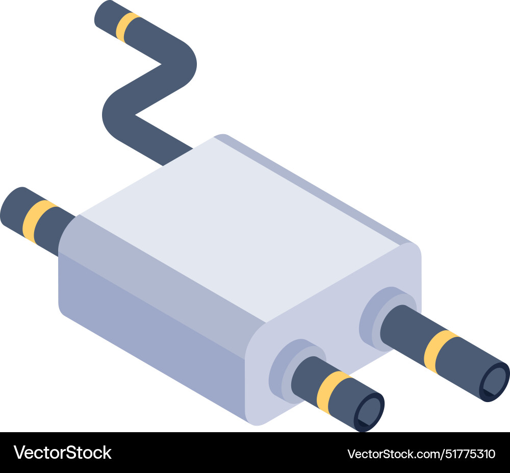 Webcheck out isometric icon of an exhaust system Vector Image