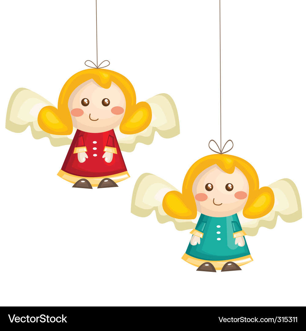 Christmas angels Royalty Free Vector Image - VectorStock