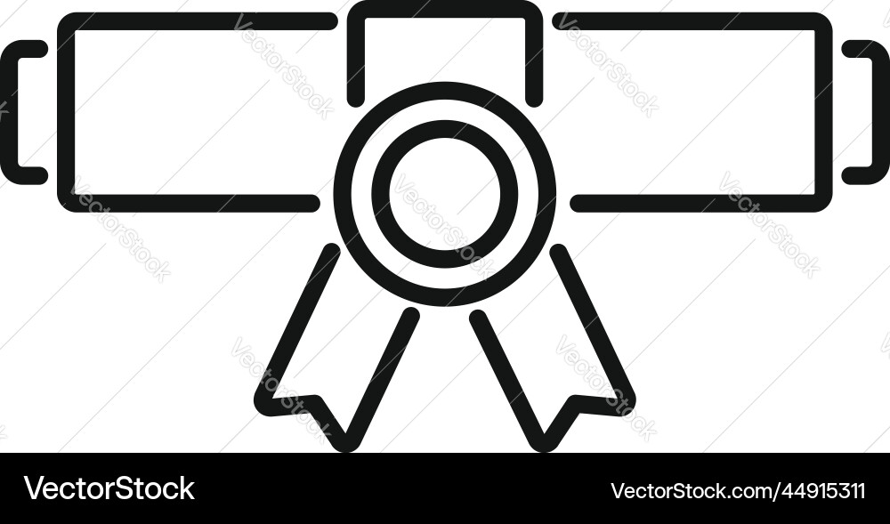 College diploma icon outline campus Royalty Free Vector