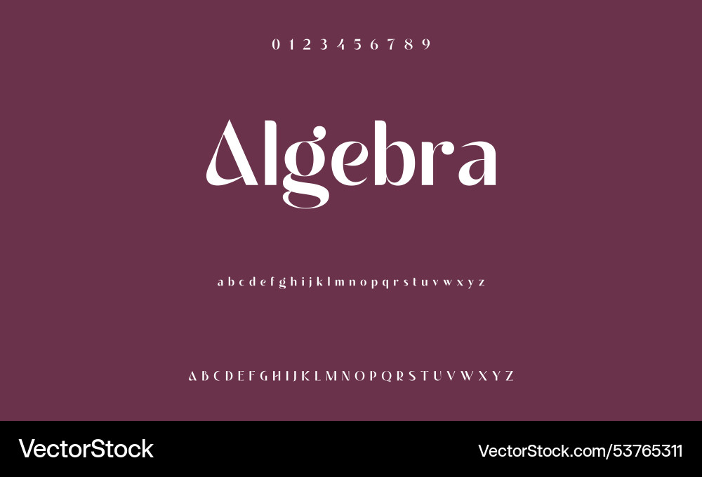 Creative sans serif alphabet ligature display Vector Image