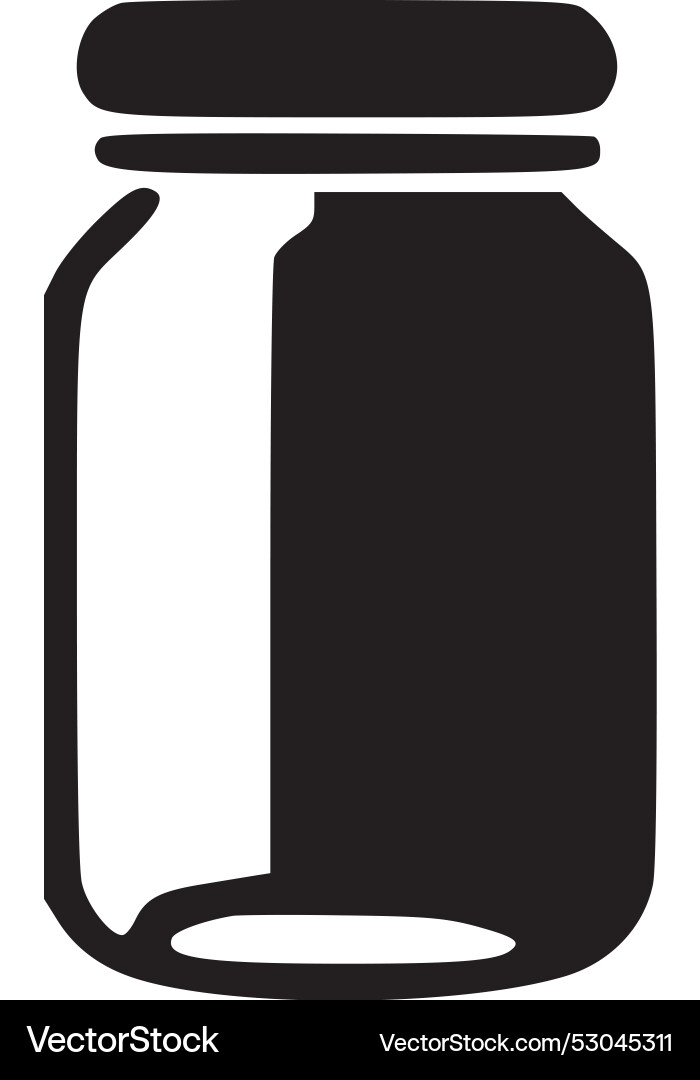 Jar - black and white isolated icon Royalty Free Vector