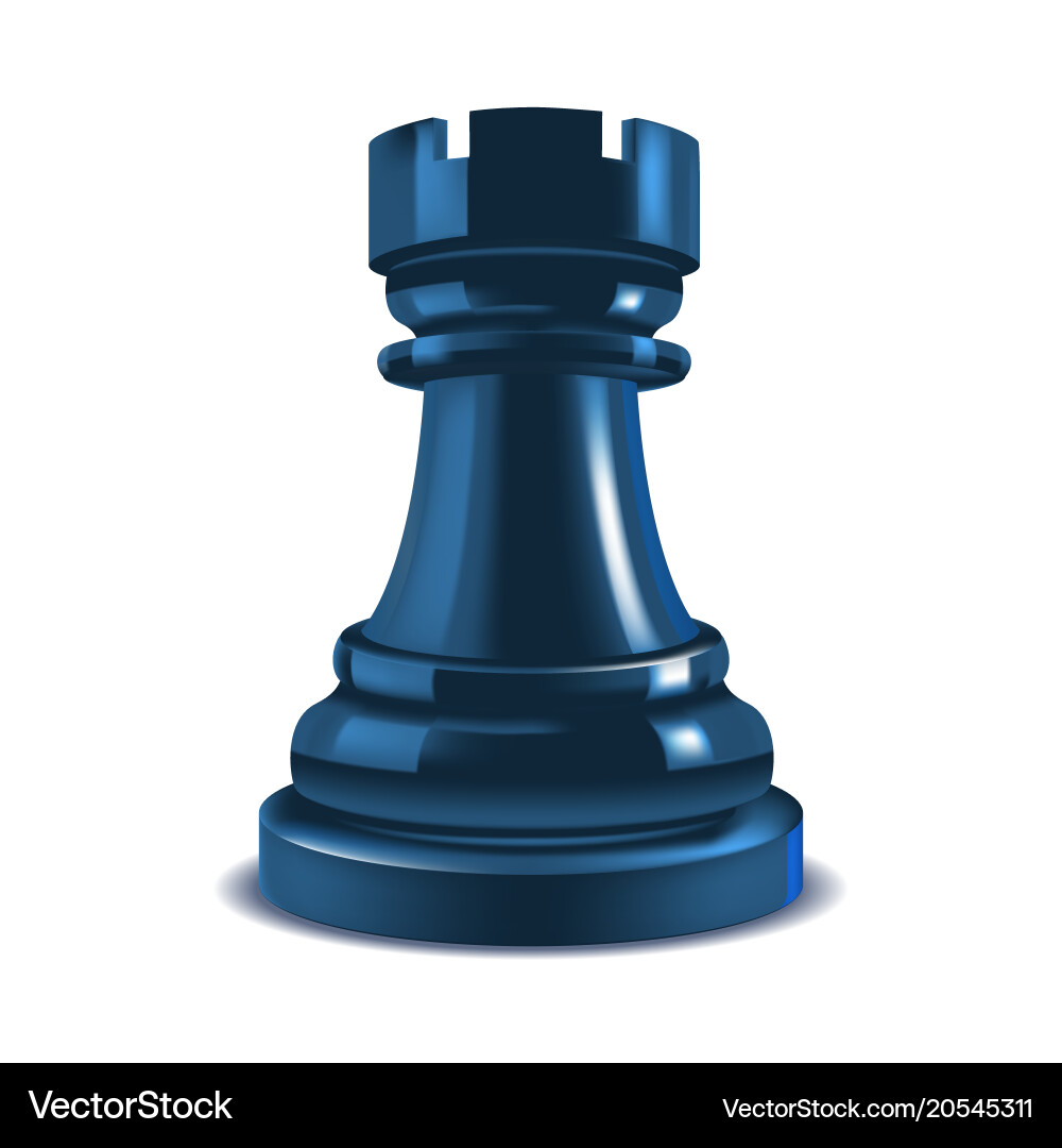 Realistic 3d chess rook Royalty Free Vector Image