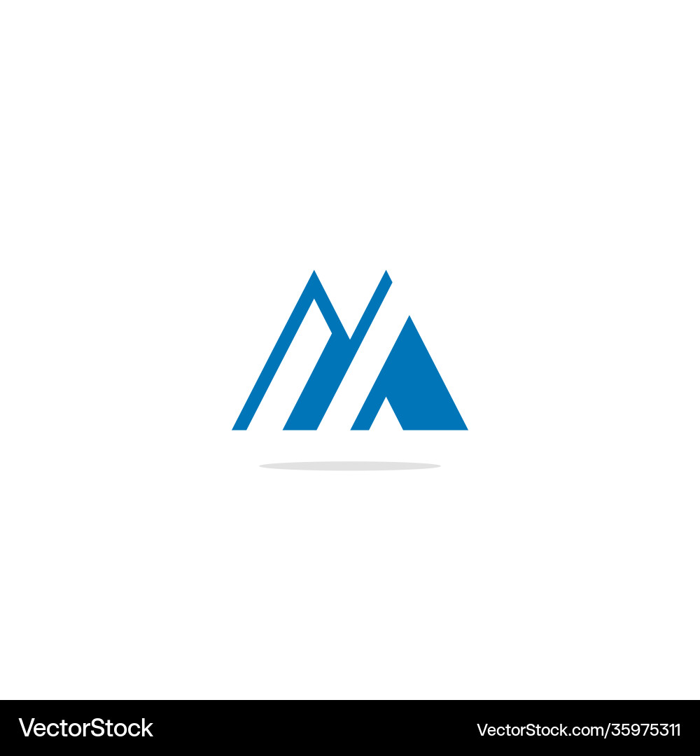 Triangle m initial logo Royalty Free Vector Image