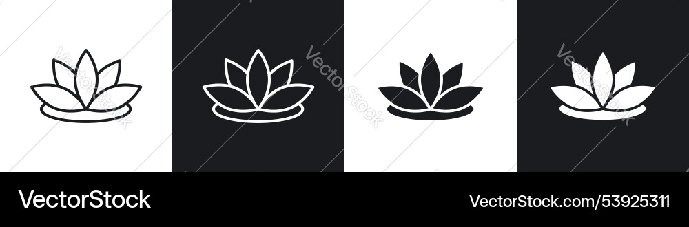 Water lily icon Royalty Free Vector Image - VectorStock