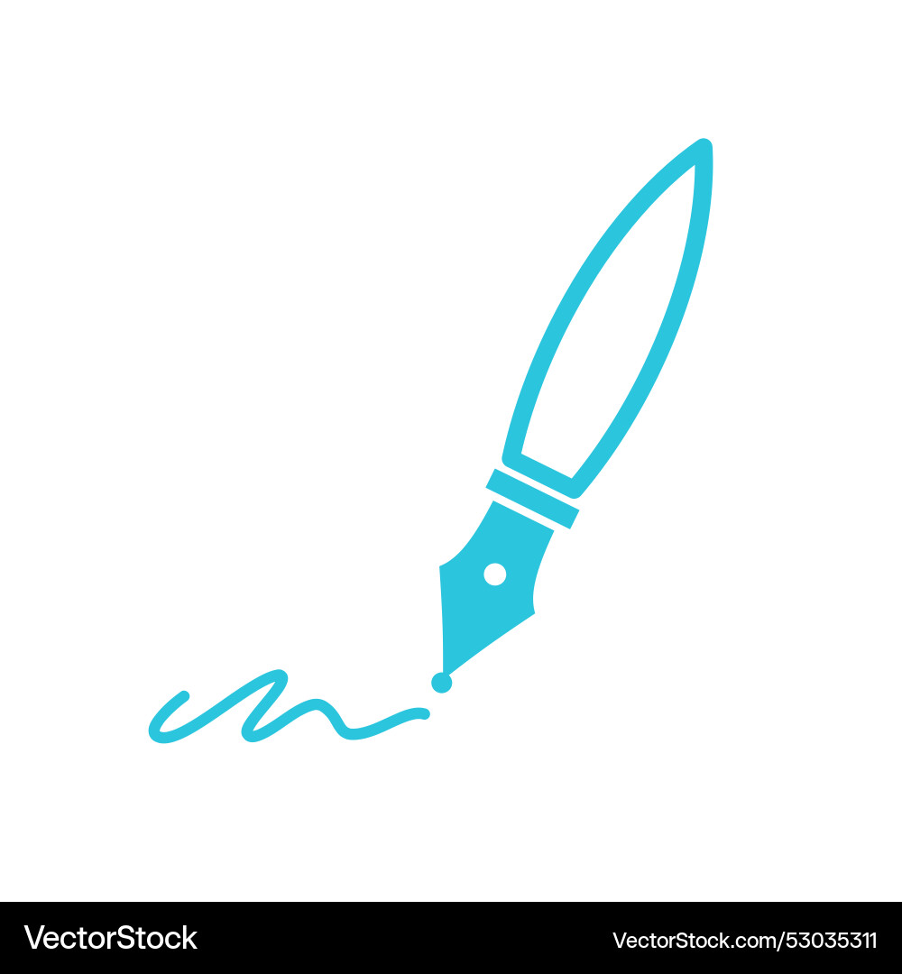 Writing pen isolated on white background from Vector Image