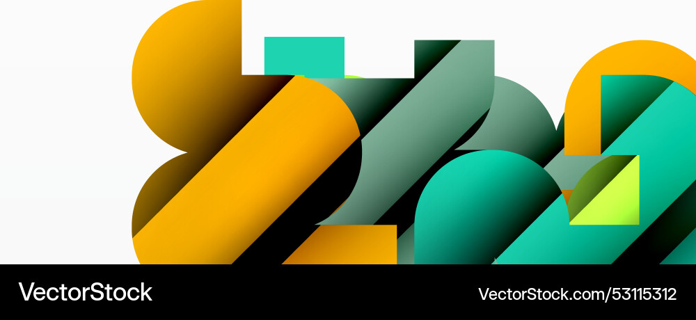 Abstract background colorful geometric curve Vector Image