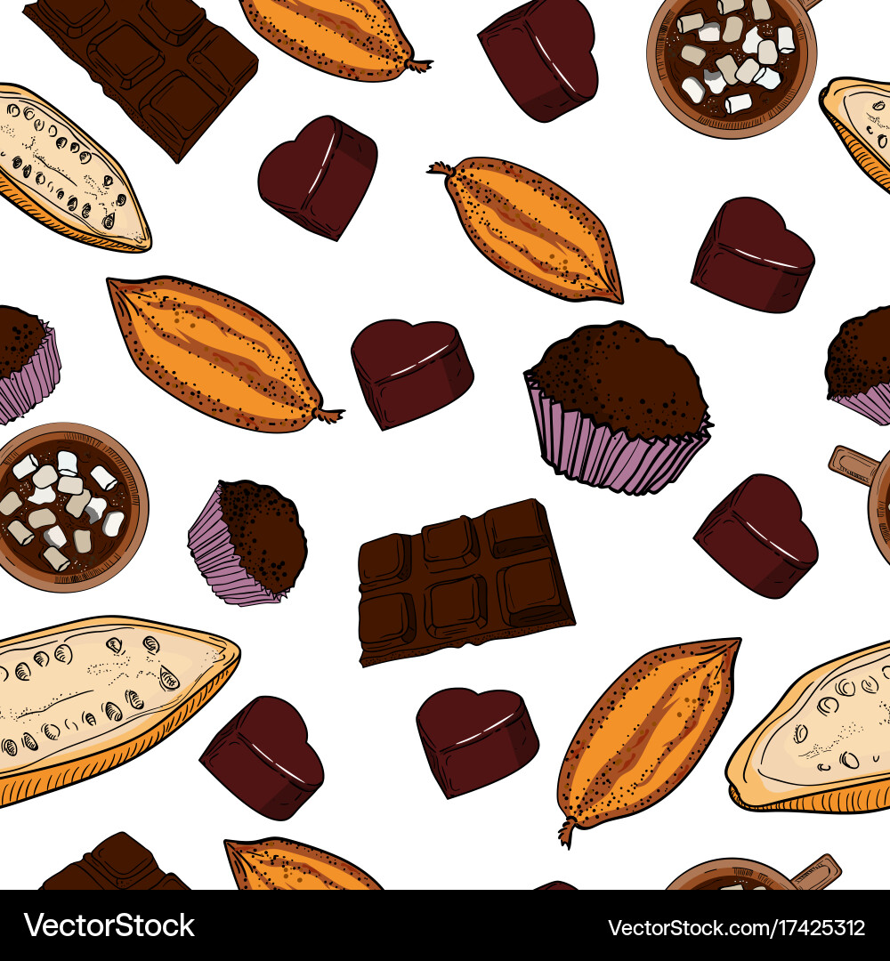 Color chocolate pattern Royalty Free Vector Image