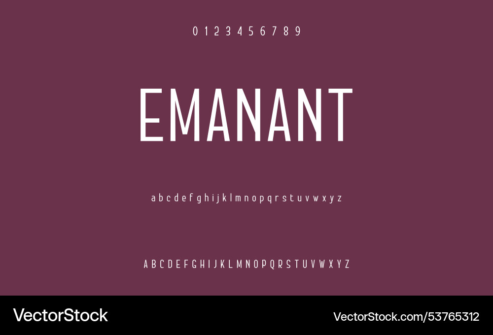 Creative sans serif alphabet ligature display Vector Image