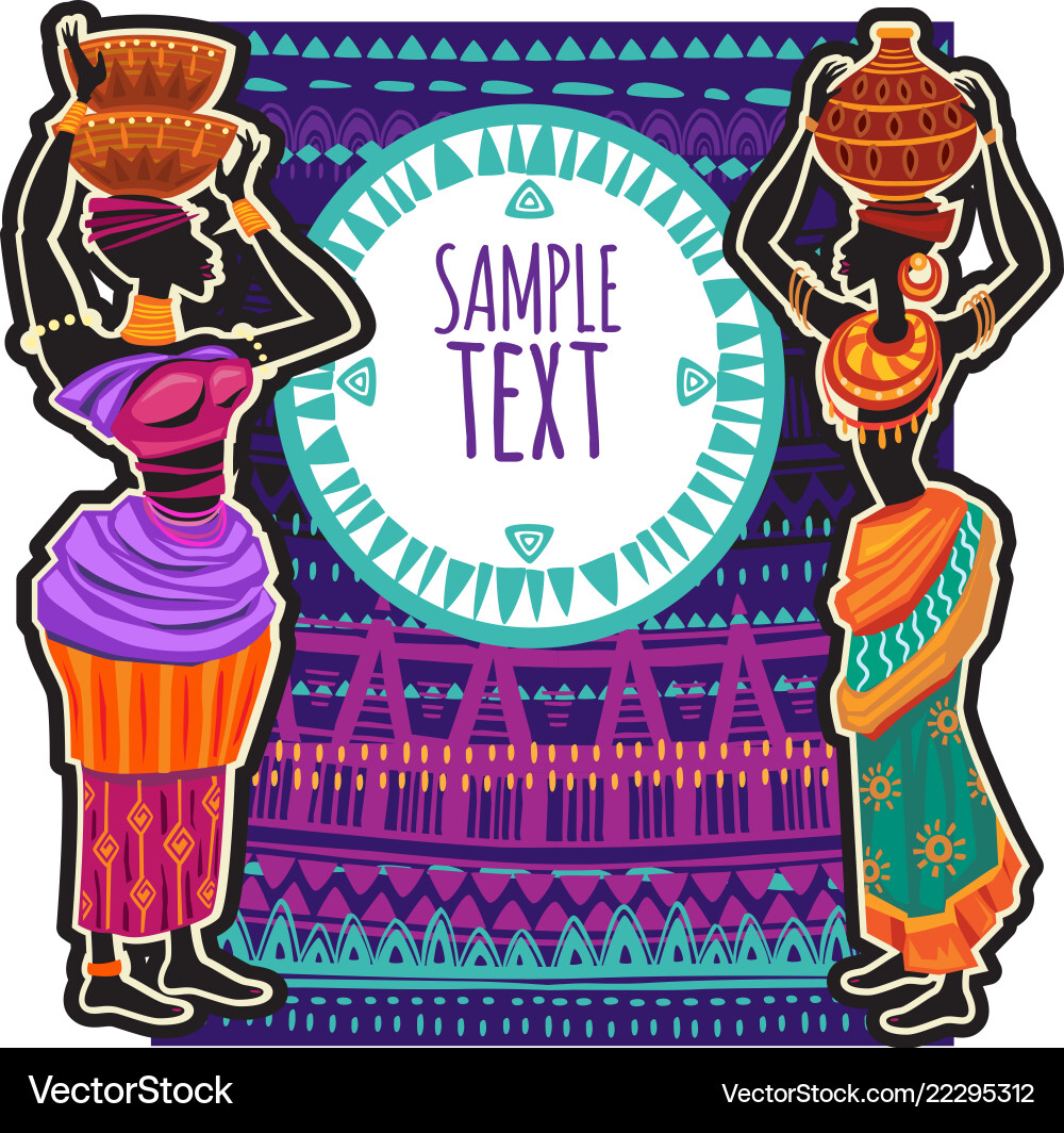 Ethnic background design for poster card Vector Image