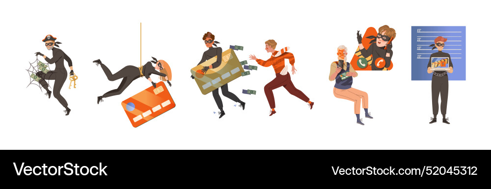 Internet fraud and scam with people hacker Vector Image