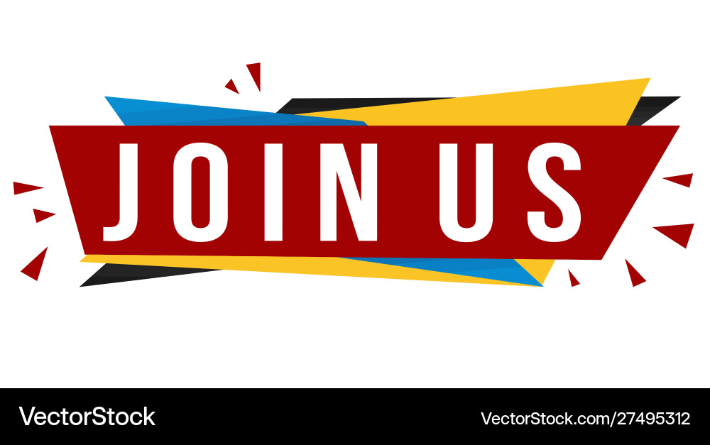 Join Us Banner - Modern Celebration Royalty Free Vector
