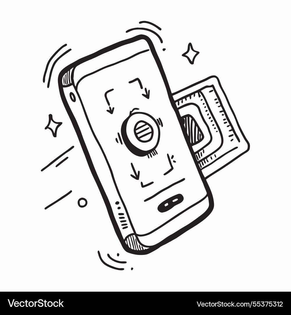 Mobile phone with holographic iot icon and sensor Vector Image