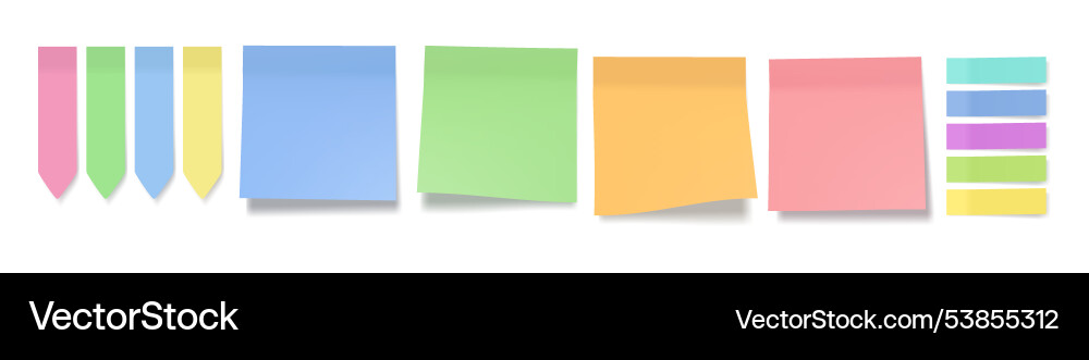 Post note tape sticker photo frame tape Royalty Free Vector