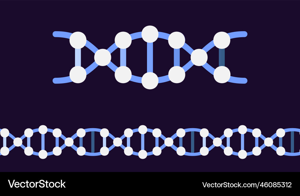 Seamless dna spiral scientific pattern gene Vector Image