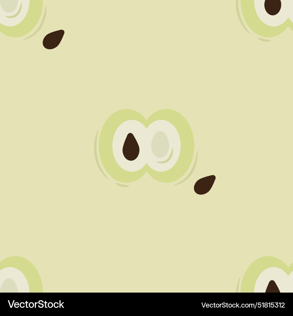 Simple seamless pattern with cut apple Royalty Free Vector