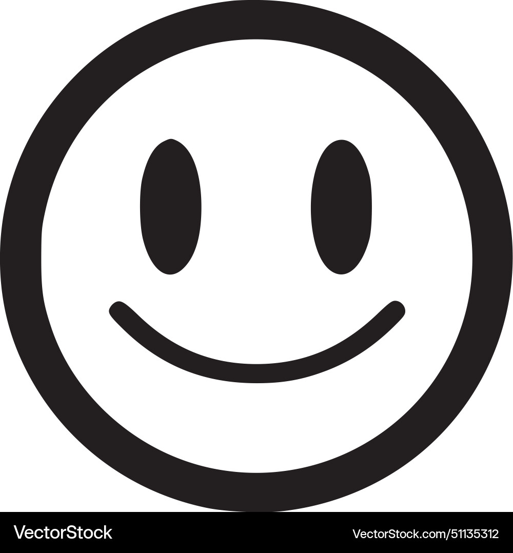Smiley face - minimalist and flat logo Royalty Free Vector