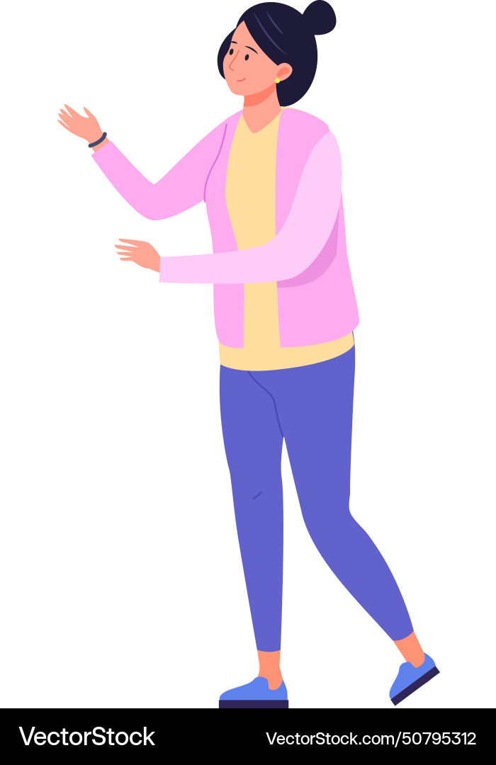 Smiling young woman casual clothes female Vector Image