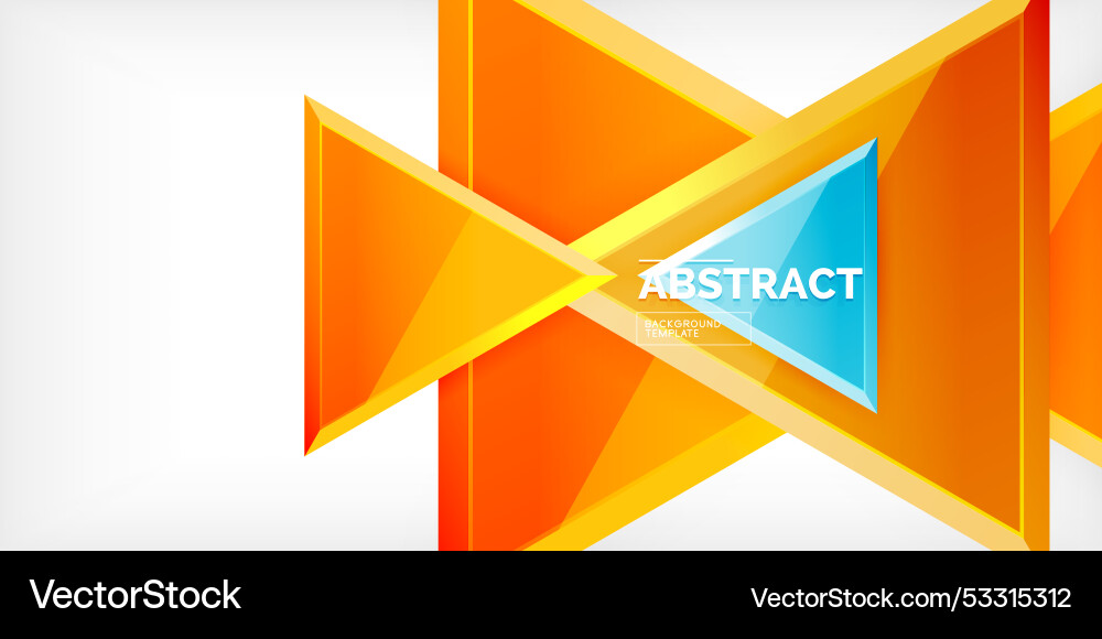 Triangle glass shapes geometric abstract Vector Image
