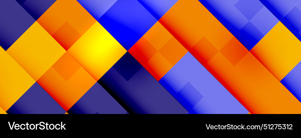 Vibrant blue and orange diagonal pattern Vector Image