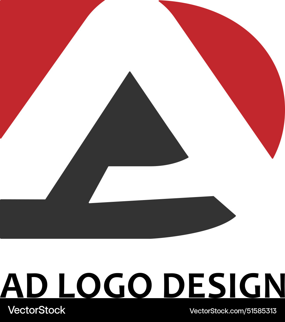 Ad logo design da template Royalty Free Vector Image