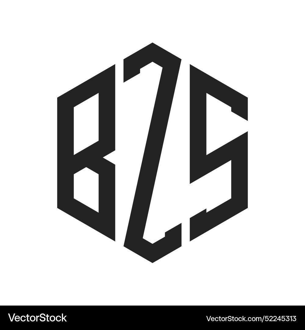 Bzs logo design initial letter monogram Royalty Free Vector