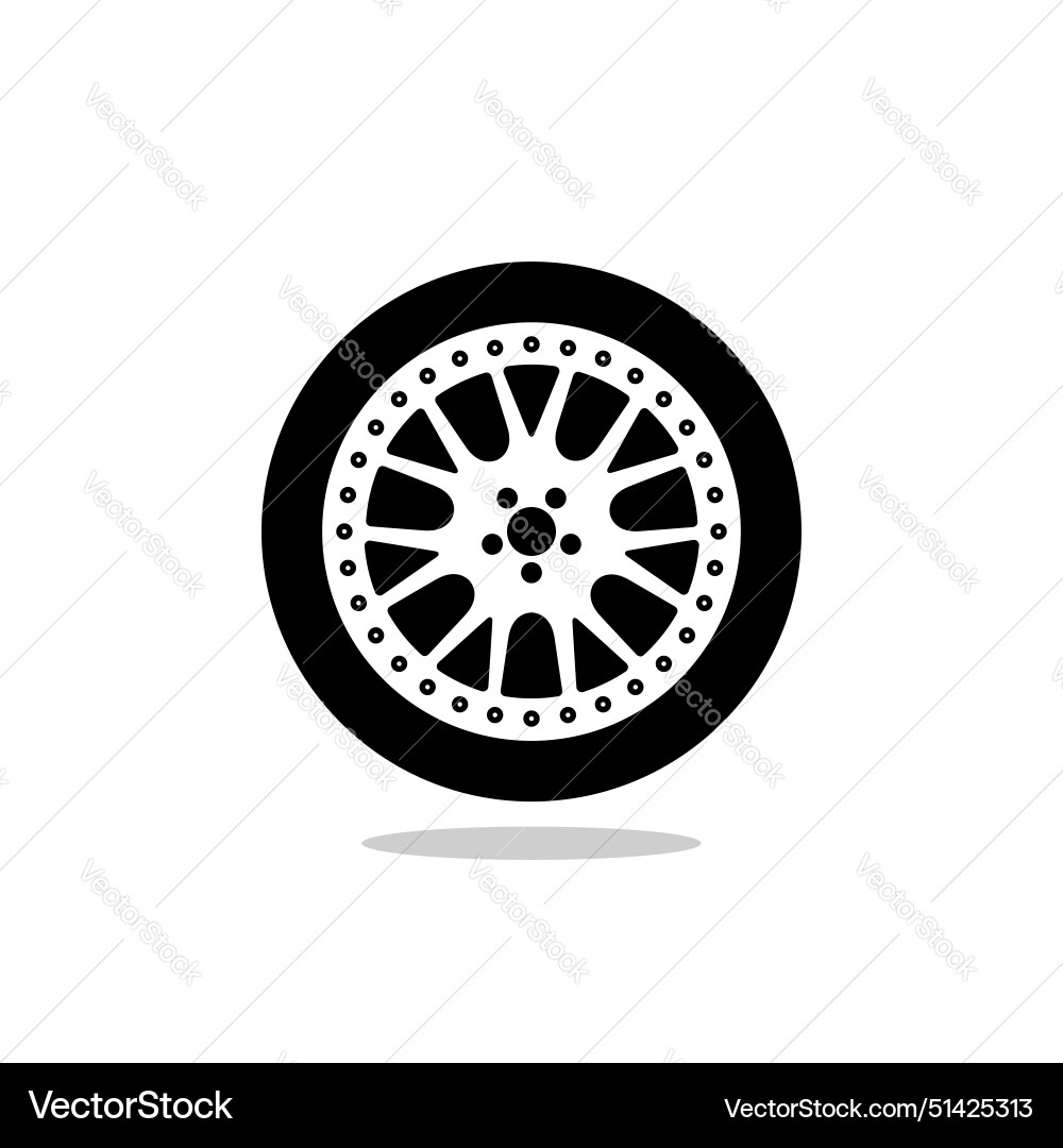Car wheel icon Royalty Free Vector Image - VectorStock