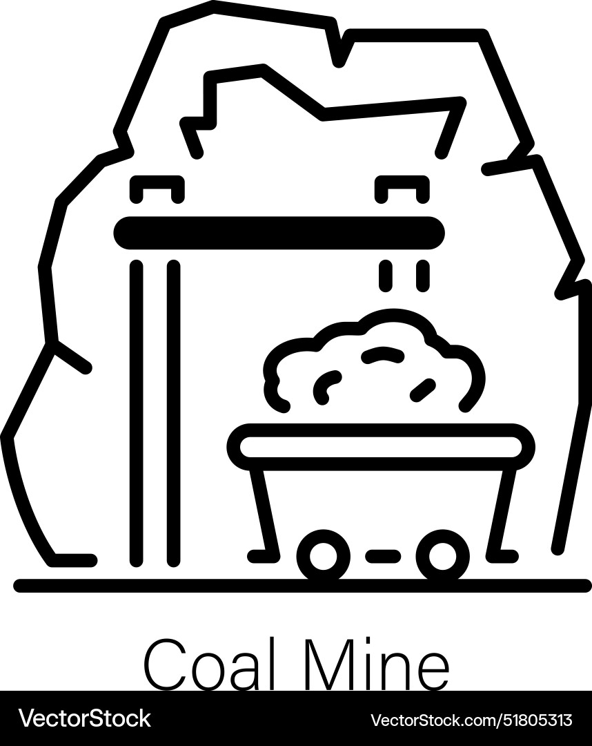 Coal mine Royalty Free Vector Image - VectorStock