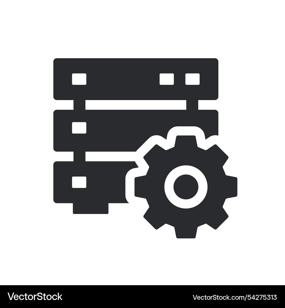Data processing icon symbol Royalty Free Vector Image