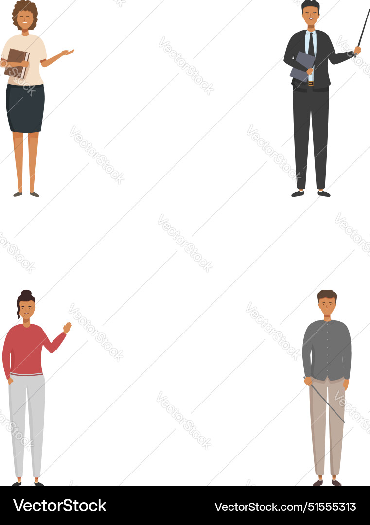 Diverse group of professional people standing Vector Image