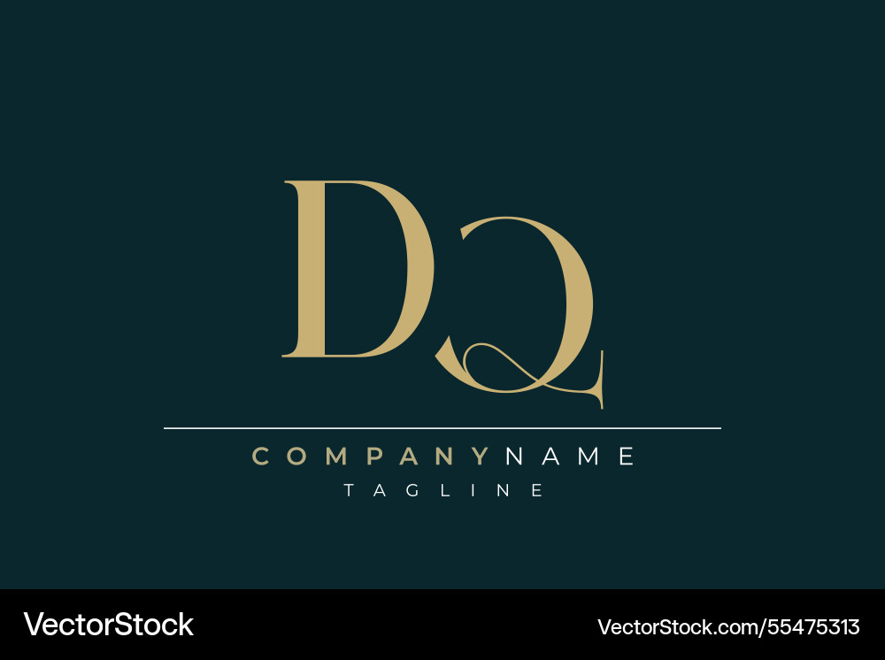 Dq abstract logo design Royalty Free Vector Image