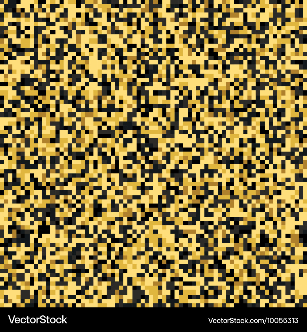 Golden tones pixel pattern Royalty Free Vector Image