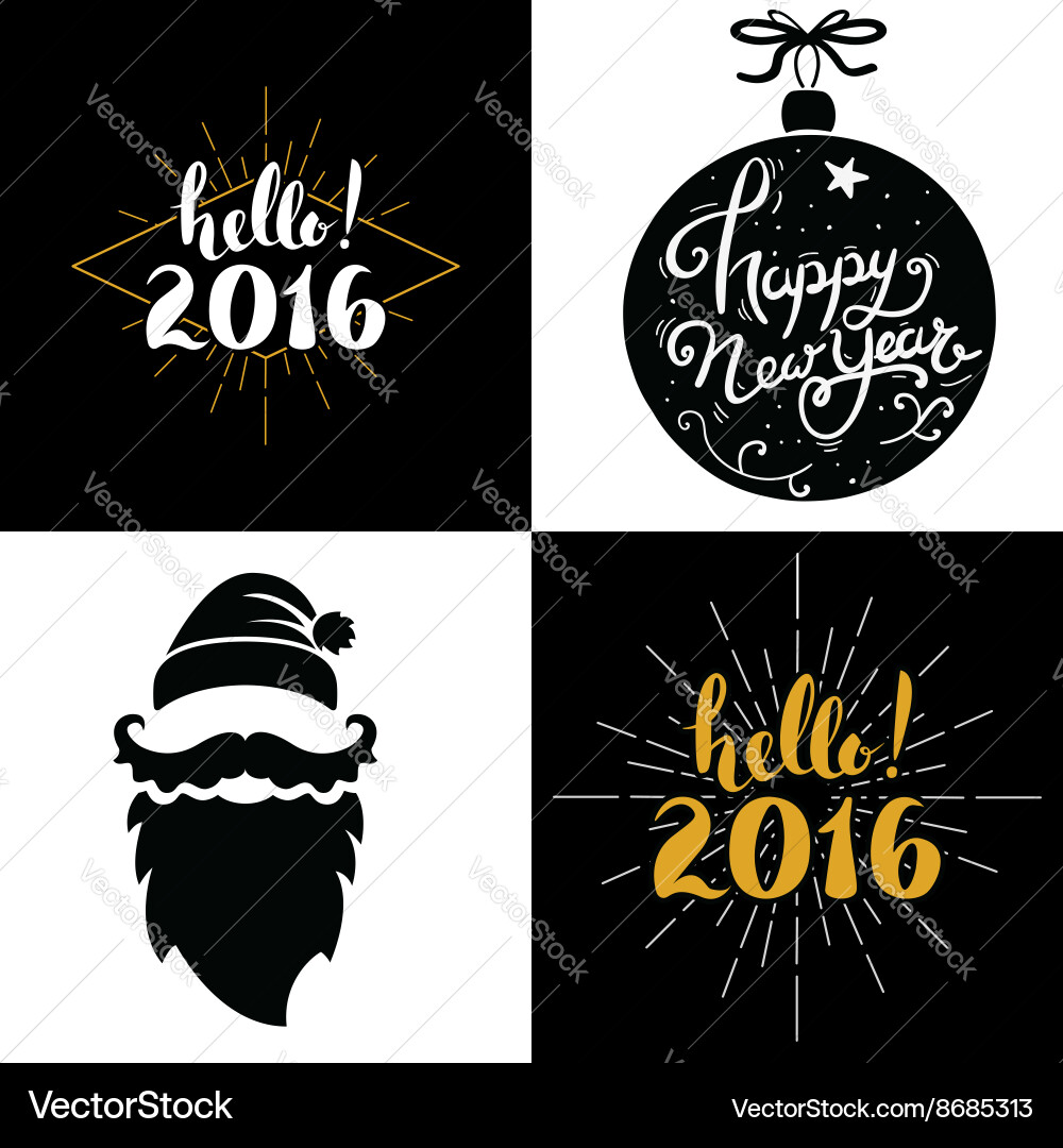 Hello 2016 year Royalty Free Vector Image - VectorStock