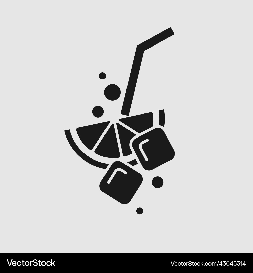 Cocktail Icon - Refreshing Drink Royalty Free Vector Image