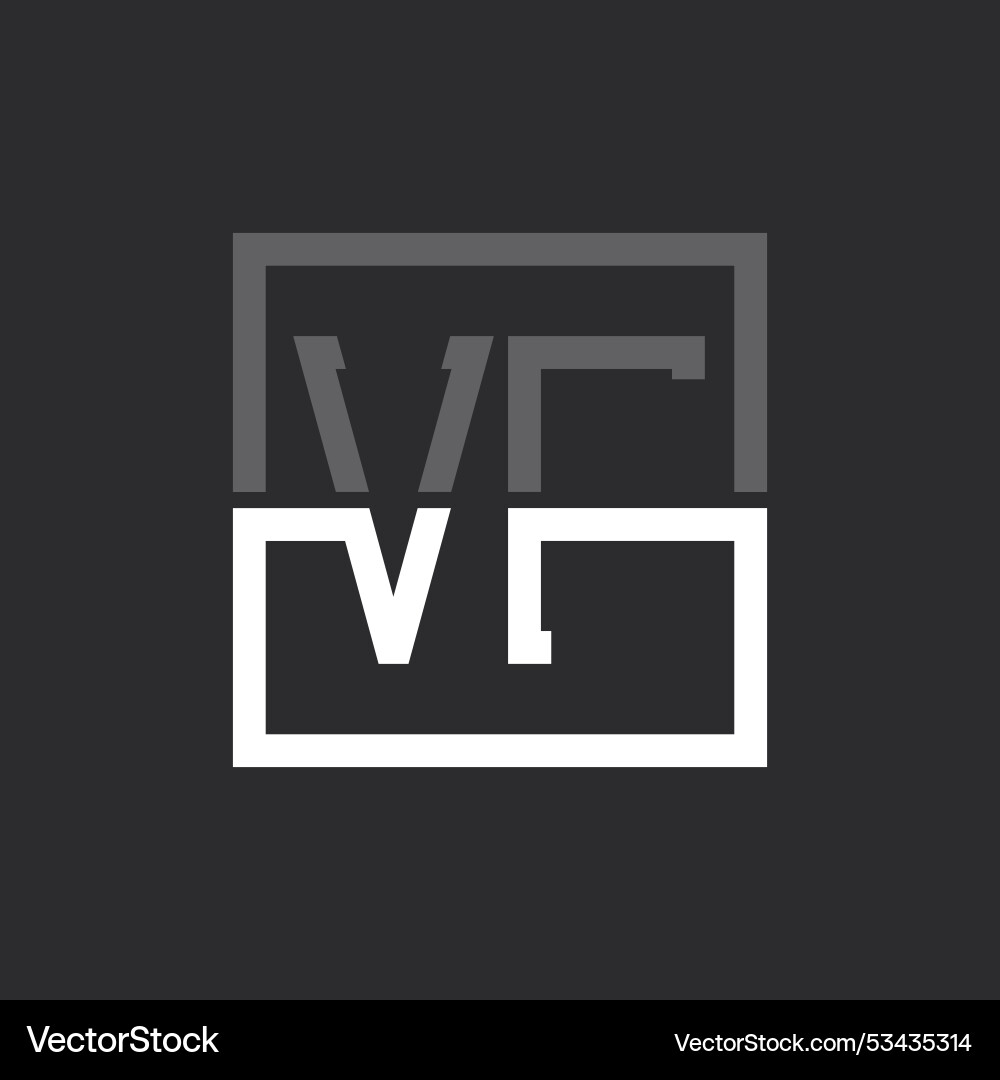 Creative modern minimalist vf letter logo design Vector Image