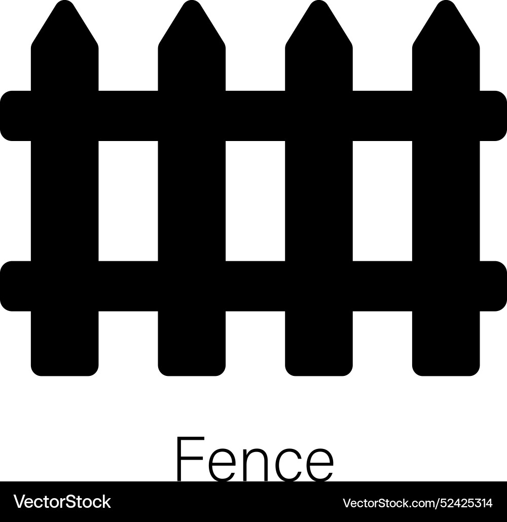 Fence Royalty Free Vector Image - VectorStock