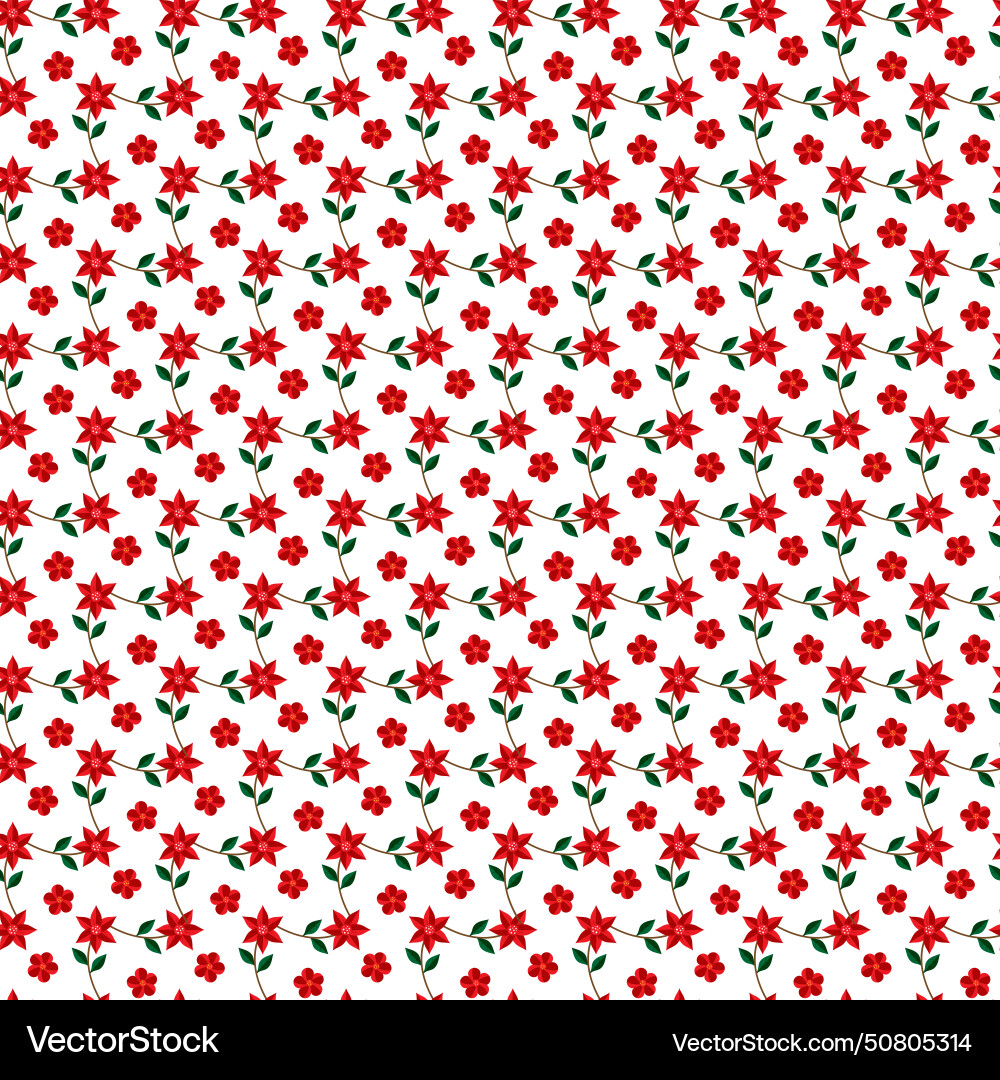 Free flat small flowers pattern Royalty Free Vector Image