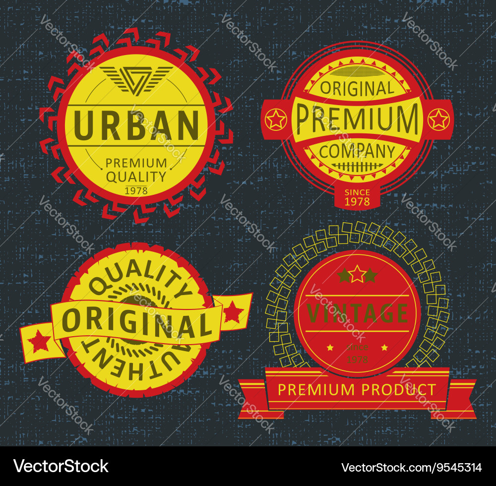 Insignia applique label Royalty Free Vector Image