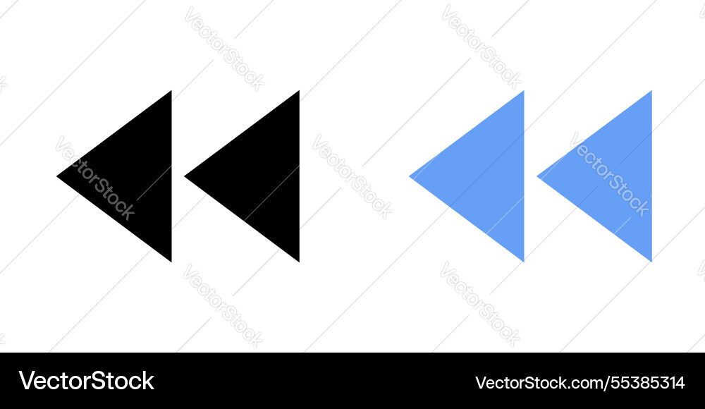 Rewind Icons Pack in schwarzer und farbiger Version