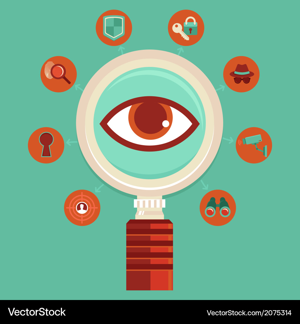 Surveillance concept Royalty Free Vector Image