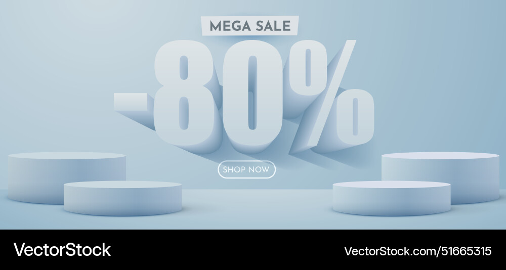 80 percent off discount creative composition Vector Image