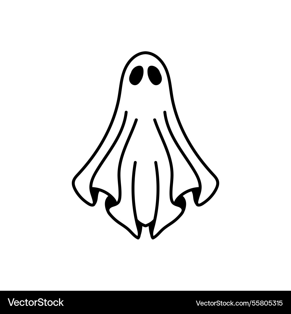 Ghost outline Royalty Free Vector Image - VectorStock