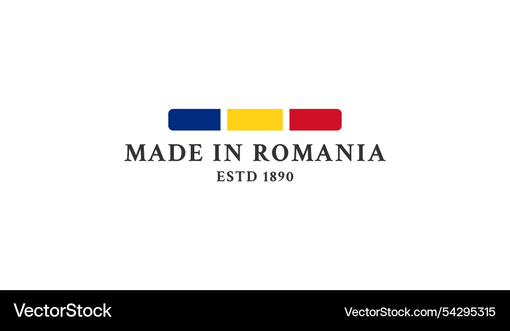 Made in romania label or stamp Royalty Free Vector Image