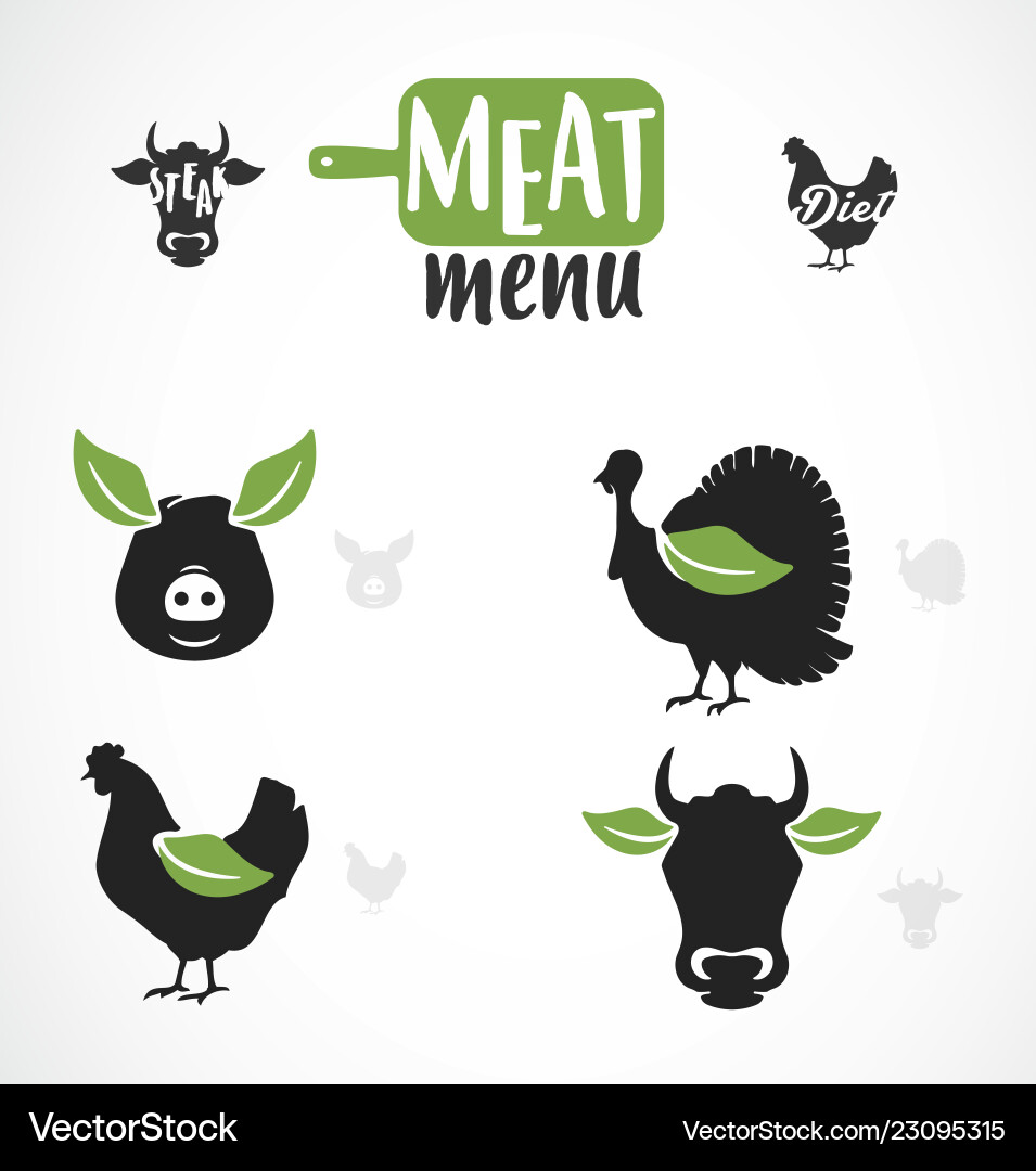 Meat menu icon Royalty Free Vector Image - VectorStock